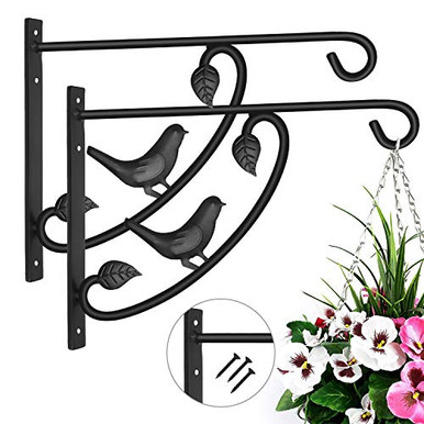 Heavy Duty Hanging Plant Brackets Jiayi 2 Pack Metal Wall Brackets for ...
