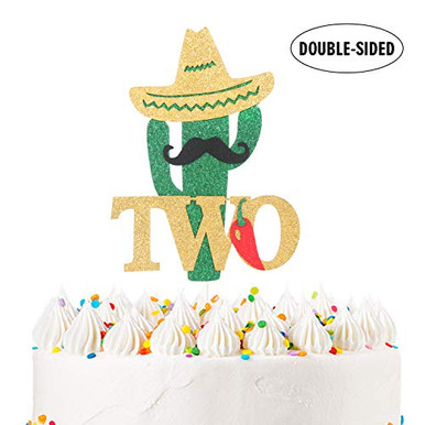 Fiesta Theme Two Cake Topper Summer 2nd Birthday Cake Topper 2 Months ...
