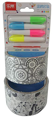 Coloring Duct Tape Set Markers 2 Rolls of Tape in Geometric Butterfly ...