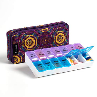 Pill Organizer 2 Times a Day with Am Pm - Weekly Vitamin Box and Weekly ...