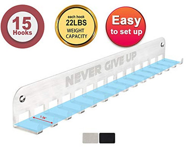 Race Medal Hanger Holder Display Shelf Bib Rack with 15 Display Rack ...