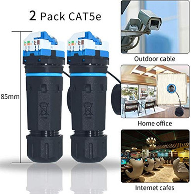 Youngpower RJ45 Network Coupler, Waterproof Ethernet Cable Connector ...