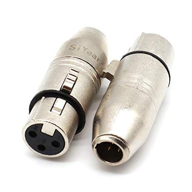 SiYear Mini XLR to XLR Adapter, 3-pin Mini-XLR Male to 3 Socket XLR ...
