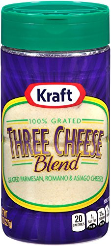 Kraft 100% Grated Three Cheese Blend Shaker (8 oz Bottle ...
