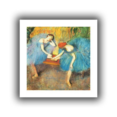ArtWall 'Two Dancers at Rest or Dancers in Blue' Unwrapped Flat Canvas ...