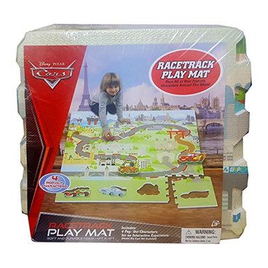 Disney Pixar Cars 4ft x 4ft Puzzle Racetrack Play Mat Includes 4 Popout ...