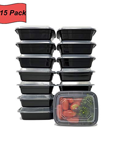 FitHelp MINI Meal Prep Containers 15 pack 12 oz Microwaveable ...