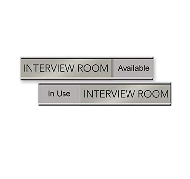 Interview Room Slider Sign 6 x 1Availablein Use Made in The USA ...
