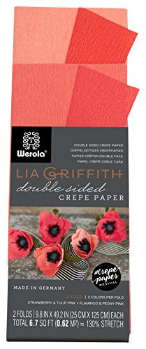 Lia Griffith Double Sided Crepe Paper Folds Roll, 6.7-Square Feet ...