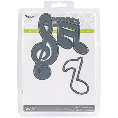 Darice Embossing Essentials Dies-Music Notes - Warehousesoverstock