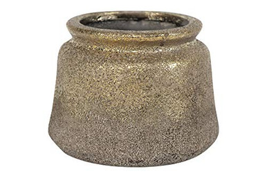 Creative Coop Distressed Gold Terracotta Pots and Planters ...