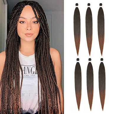 PreStretched Braiding Hair Ombre Braiding Crochet Hair 6 Packs 42 inch ...