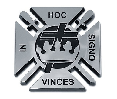 Elektroplate Knights Templar Cross and Crown Chrome Auto Emblem ...
