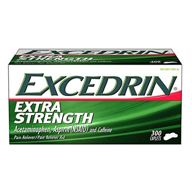 300 Coated Caplets Excedrin Extra Strength Headache Relief ...