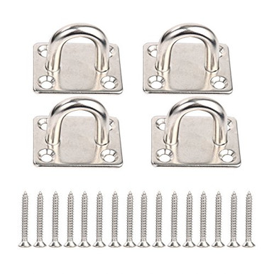 Amarine Made 4pcs 8mm Square Eye Plates Marine Grade 316 Stainless ...