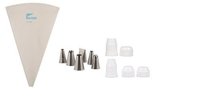 Ateco Cake Decorating Set - Couplers, Decorating Bag, and Decorating ...