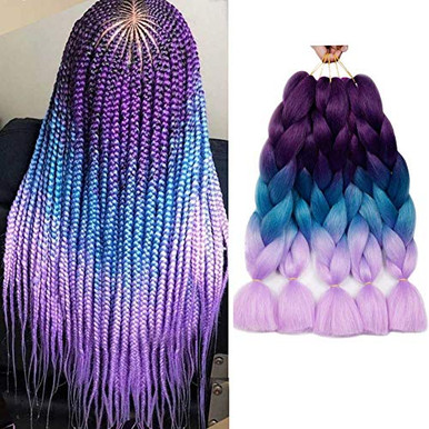 AIDUSA Ombre Colors Braiding Hair Ombre 5pcs Synthetic Braids Hair ...