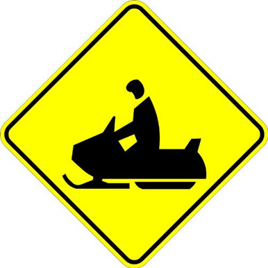 18 x 18 Snowmobile Symbol Sign 3Ms Engineer Grade Sheeting Warning ...
