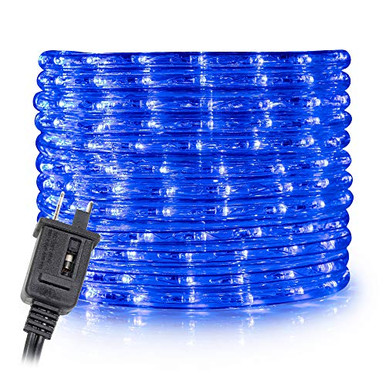 WYZworks 10 feet Blue LED Rope Lights Flexible 2 Wire Accent Holiday ...