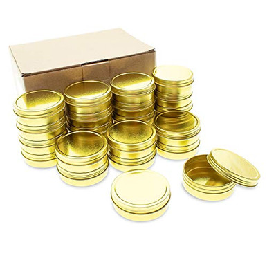 Mimi Pack 24 Pack Tins 1 oz Shallow Round Tins with Solid Screw Lids ...