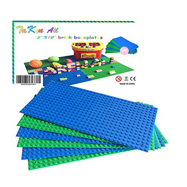 Building Bricks Block Base Plates - Variety Pack 5" x 10" Baseplates (3 ...