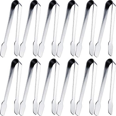 12 Pieces Sugar Tongs Ice Tongs Stainless Steel Mini Serving Tongs ...
