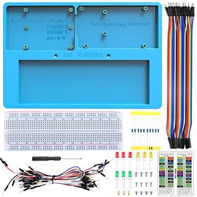 UNIROI 14 in 1 Breadboard Kit with RAB Holder,830 Points Breadboard,DuPont Cable,Jumper Wires ...