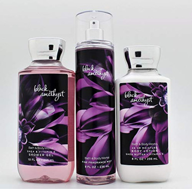 Bath and Body Works Black Amethyst Daily Trio Shower Gel Fine Fragrance ...