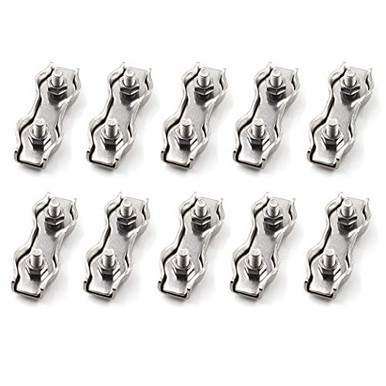 M3 304 Stainless Steel Duplex Wire Rope Clip Cable Clamps for Wire ...