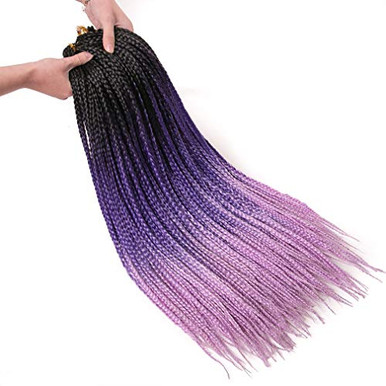 Geyashi Hair 24 Inch 6 PacksLot 100GPack 3 Tone Dark Roots Ombre 3S Crochet Box Braids Ombre ...