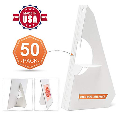 Lineco White Single Wing Easel Backs, Size 7". Display Your Signs ...