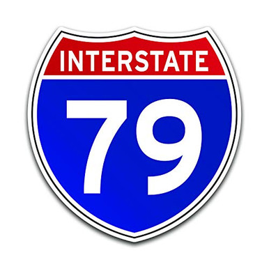 JMM Industries Interstate 79 Sign Vinyl Decal Sticker Car Window Bumper ...
