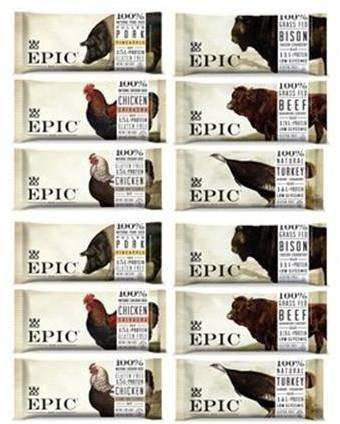 Epic Bar Sampler 6 variety- (2 Bison Bacon Cranberry,2 Beef Habanero ...