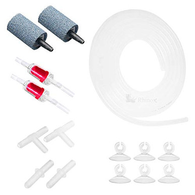 Rhinox Aquarium Airline Tubing Set, 6 Feet Long, DIY CO2 Diffuser Kit ...