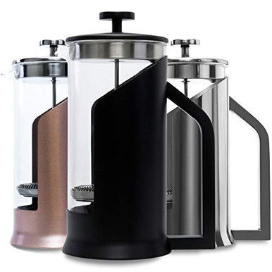 Lafeeca French Press Coffee Maker with Borosilicate Glass - Stainless ...