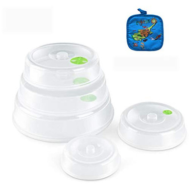 Microwave Plate Covers Set of 5 with Adjustable Steam VentsMicrowave ...