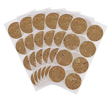 ONLYKXY 48 Counts 3cm Diameter Round Wooden Labels Sticker, Adhesive ...