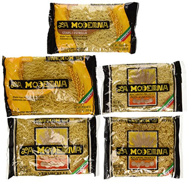 La Moderna Five 5 Pack Pasta Bundle One 1 Pack Each of Vermicelli Pasta ...