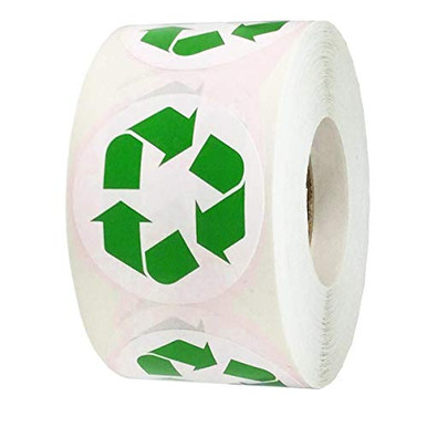 Pop Resin 15 Inch Recycle Logo Stickers Round Recycling Symbol ...