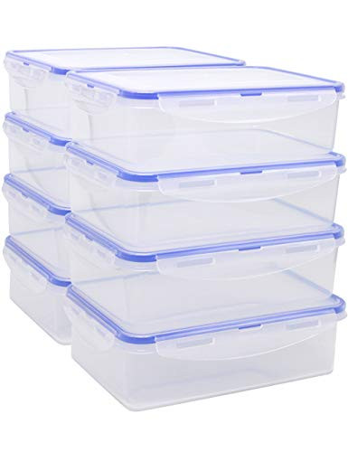 Kitchen Hardware Collection 8 Pack Plastic Food Storage Containers with ...