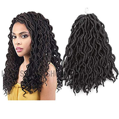 2X Wavy GYPSY 6Packs Nu Locs Curly Faux Locs Synthetic Crochet ...