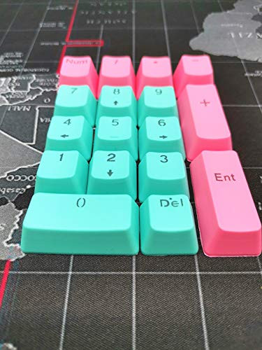 17 Keys Numeric Keypad Numpad Key Cap PBT Doubleshot Backlit Keycaps ...