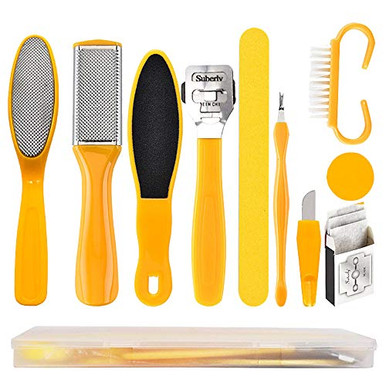 POLARHAWK Professional Pedicure Kit Foot File Set 10 in 1Stainless ...