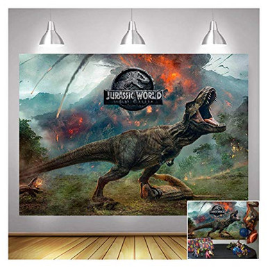Jurassic World Photography Backdrops 7X5ft Vinyl Dinosaur Park Volcano ...