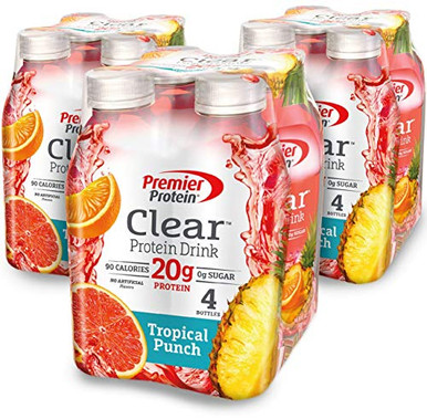 Premier Protein Clear Protein Drink Tropical Punch 169 fl oz Bottle 12 ...