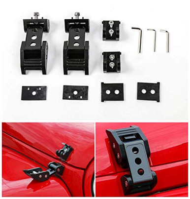 NO7RUBAN Hood Latches Hood Lock Catch Kit for 20072018 Jp Wrangler JK ...