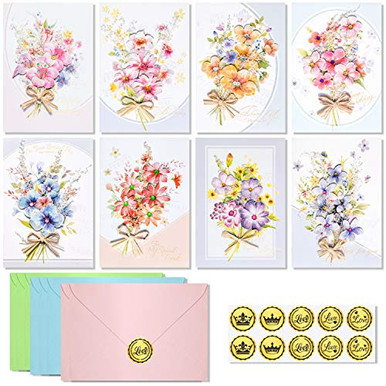 Padike Premium Birthday Cards Box Set - Modern Floral - Birthday Wishes ...