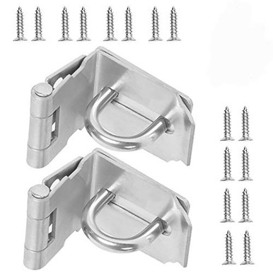 2 PCS 3 Inch 90 Degree Padlock Hasp KINJOEK Stainless Steel Security ...