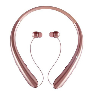 Bluetooth Retractable Headphones, Wireless Earbuds Neckband Headset HD ...