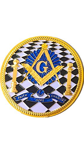 Masonic Checkered floor Extra Large 35 Truck and Car Medallion Heavy ...